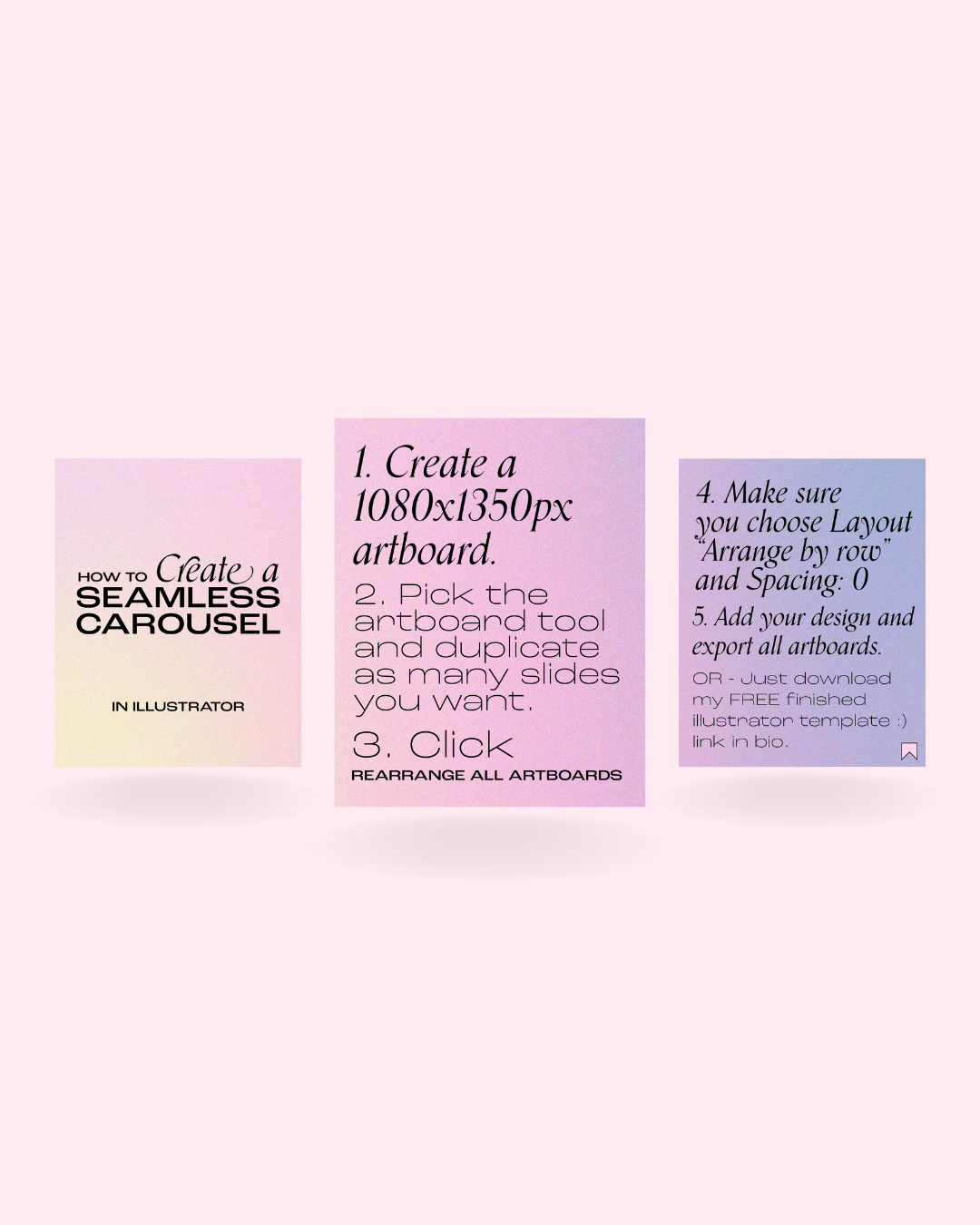 Free seamless carousel AI template - WebByAnnie